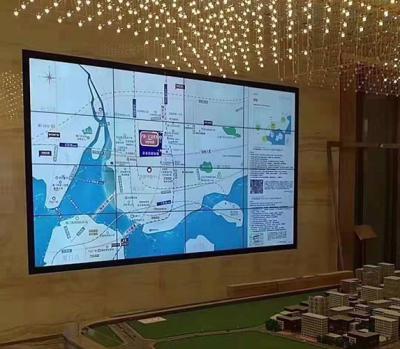 중국 DVI VGA 3.5 밀리미터 베젤 Lcd 벽판지 55 인치 템쁘라처드 유리 판매용