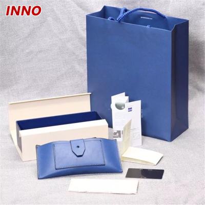 China Inno-R016 GM Original Factory Soft PU Leather Protective Case with Paper Box Paper Bag Kits for Sunglasses, Custom Logo Eco-Friendly for sale