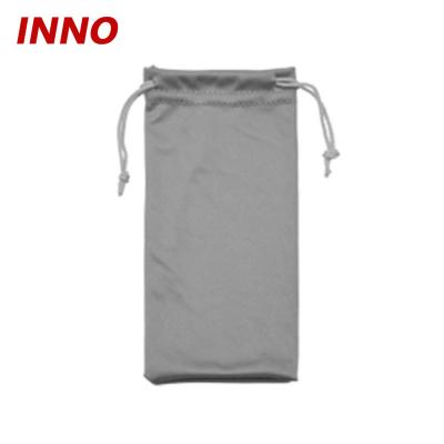 China D002 Hot Selling Inno Environmental Friendly Pure Colour Double Sewing Drawstring Microfiber Fabric Mobile Phone Pouch for sale
