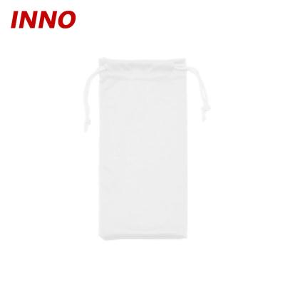 China D002 Eco-Friendly Inno Solid Colour Double Binding Drawstring Microfiber Fabric Bag for Mobile Phone Storage Bag, Custom Logo for sale