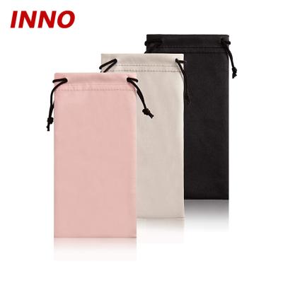 China D002 Manufacturer Inno Hot Selling Eco-Friendly Pure Colour Drawstring Pouch for Mobile Phone, Custom Logo for sale