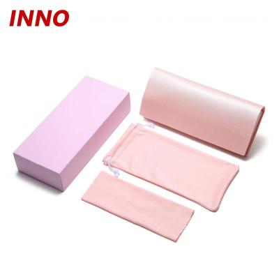 China Inno-R030 Good Quality New Designer Glasses Case Bag Custom Logo PU Leather Sunglasses Case for sale