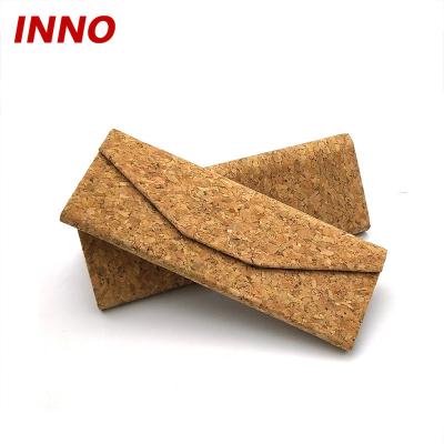 China Inno-Z004 Factory Direct Selling Sawdust Grain Triangle Folding Box for Optical Glasses, Custom Logo, Eco-Friendly for sale