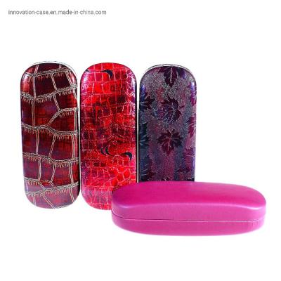 China Hard Clamshell Embossed Logo Eyewear Case with Snap Button Closure; Durable Protective Case for Glasses and Sunglasses for sale