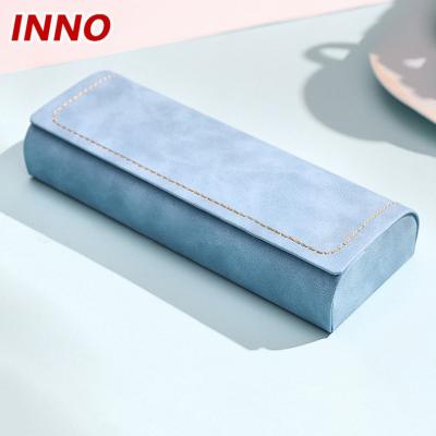China Inno-T166 China Hot Selling 40, 000 PCS Sold Per Month PU / PVC Leather Student Metal Eyewear Glasses Case, Free Custom Logo Eco-Friendly for sale