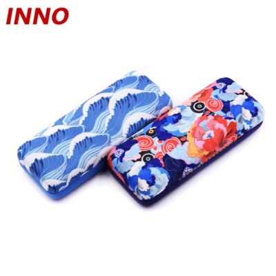 China Inno-T112 Manufacturer Direct Selling Color Printed PU Leather Iron Glasses Cloth Case Set; Free Custom Logo Eco-Friendly for sale