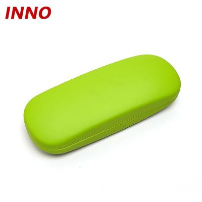 China Inno-T163 China Hot Selling 50, 000 PCS Per Month Eco-Friendly Pure Colour PU Leather Iron Glasses Case; Custom Logo for sale