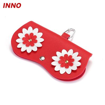 China Inno-R019 Cute Ornament Sunglasses Holder Handmade Eyeglasses Sun Glasses Bag Custom Logo Eyewear Eye Glasses Travel Luxury Cartoon PU Leather Sunglasses Case for sale