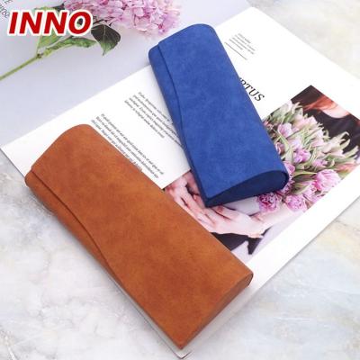 China Inno-T170 Manufacturer Direct Selling Retro Nubuck-Covered PU Leather Iron Glasses Box; Free Custom Logo for sale