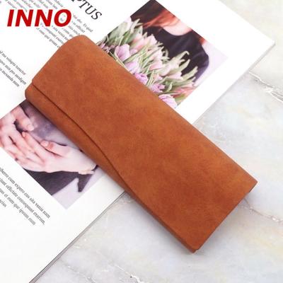 China Inno-T170 Factory Direct Selling Retro Nubuck-Covered PU Leather Handmade Crush-Resistant Eyeglasses Box Eco-Friendly for sale