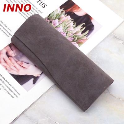 China Inno-T170 Manufacturer Wholesale Retro Nubuck-Covered PU Leather Hard Case for Eyeglasses; Free Custom Logo Eco-Friendly for sale