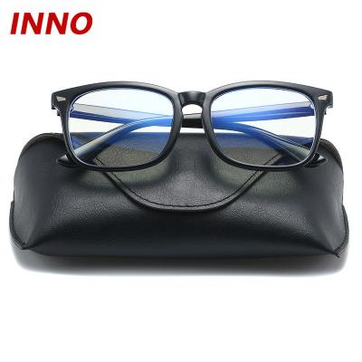 China Inno-R006 Wholesale Portable PU/PVC Leather Soft Case with Magnetic Buckle and Full Plastic Frame for Sunglasses, Logo Customizable for sale