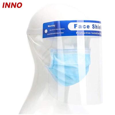 China Inno-Aj004 Manufacturer Wholesale Adjustable Anti Fog Medical Face Shield Full Protection Environmental Protection for sale