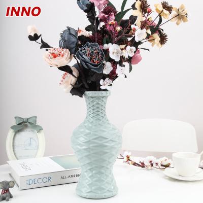 China Inno-As013 Nordic Plastic Imitation Glaze Vase for Home Use Eco-Friendly for sale