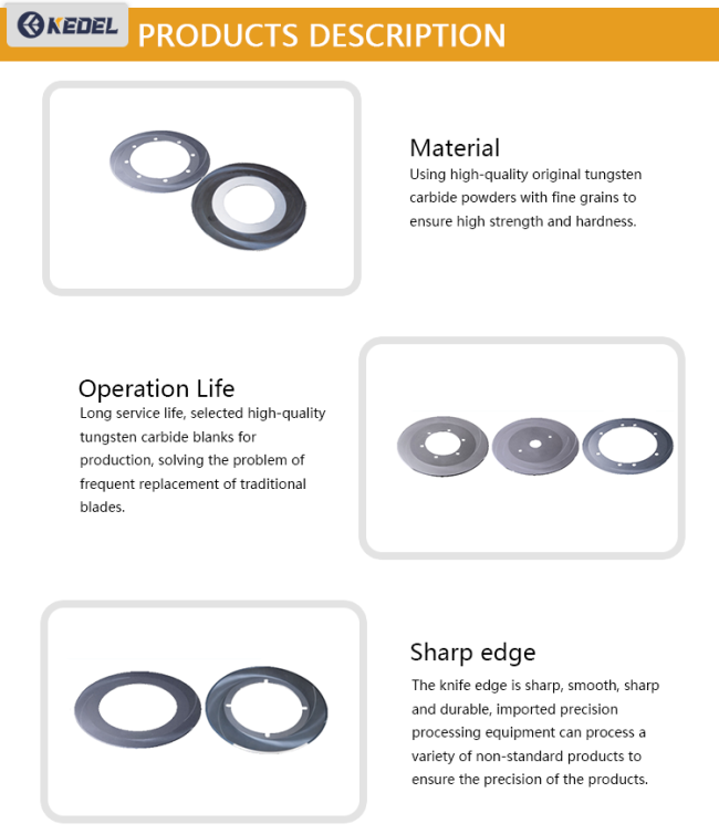 Circular tungsten carbide die-cutting blade