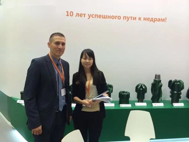 Close-up of carbide tool exhibition