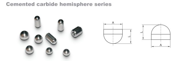 Spherical 20mm YG6C cemented carbide button insert for rock drill bits