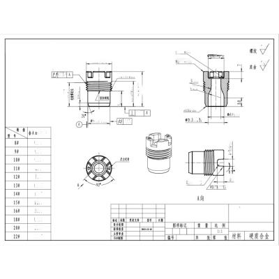 Cina Ugello in carburo di tungsteno YG8 TRS da 2700 Mpa per punte PDC, diametro del foro di 7,14 mm e granulometria di 0,6-0,8 μm in vendita
