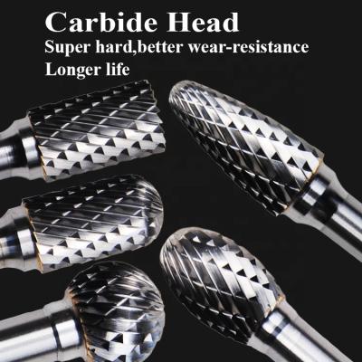 China Double Cut Extra Long Air Tools Carbide Rotary Burr 0.5mm for sale