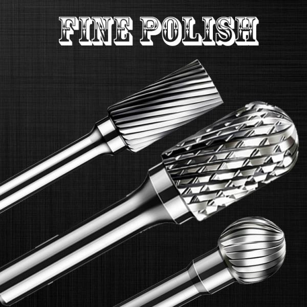 Single Double Cut Tungsten Carbide Rotary Bits 3mm Wood Sphere Concave Cutter