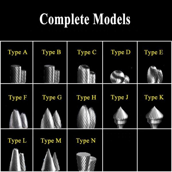 3mm 6mm Shank Tungsten Carbide Rotary File Wood Drill Bit