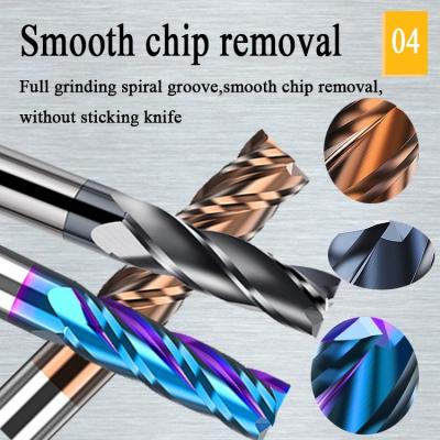 China 3 Flute Cnc Milling Cutter Tungsten Carbide End Mill For Wood 6mm for sale