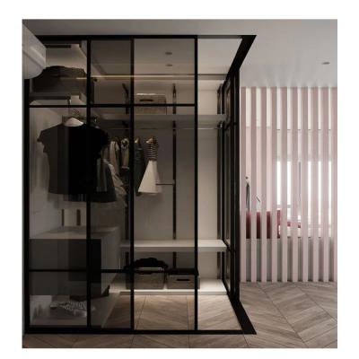 Cina Gabinetto di alluminio di vetro della struttura del pannello truciolare dei guardaroba della porta della camera da letto in vendita