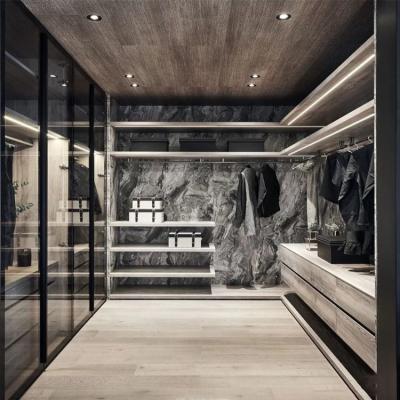 Cina Gabinetto di alluminio di vetro della struttura del pannello truciolare dei guardaroba della porta della camera da letto in vendita