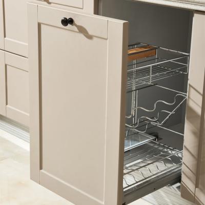 China 18mm Modern Kitchen Cupboard MDF Melamine Door Flat Edge for sale