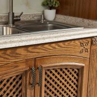 China Hotel Villa Solid Wood Kitchen Cabinets Solid Kitchen Units for sale