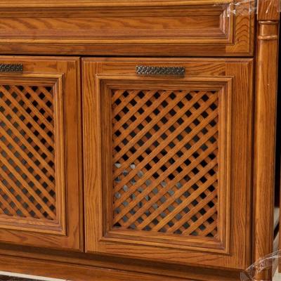 Cina Mobilia di legno solida classica di lusso di stile dell'America degli armadi da cucina E0 in vendita
