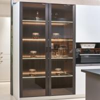 China Artificial Stone Modular Modern Lacquer Kitchen Cabinets for sale