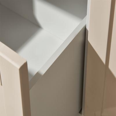 Cina Armadi da cucina bianchi di modo con gli armadi da cucina di vetro del PVC della doppia porta in vendita