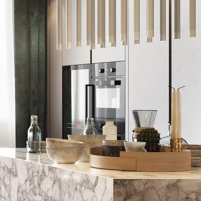 China Despensa de madeira do MDF para envernizar o luxo modular dos armários de cozinha à venda