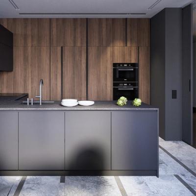Cina Legno lucido di stile 6mm del PVC della sala da pranzo moderna degli armadi da cucina in vendita