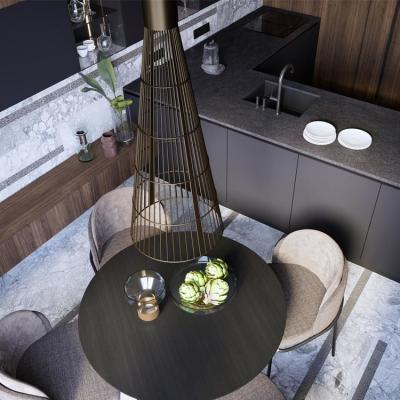 Cina Legno lucido di stile 6mm del PVC della sala da pranzo moderna degli armadi da cucina in vendita