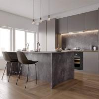 China Fibre Membrane PVC Kitchen Cabinets for sale
