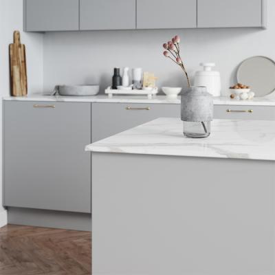 Cina Bianco alla moda minimalista moderno di falegnameria dell'Italia degli armadi da cucina del PVC in vendita