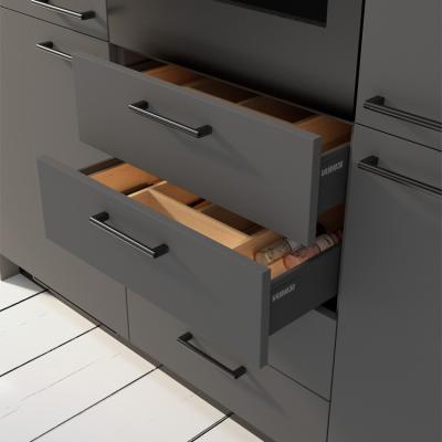 Cina Il nero sviluppato in armadi da cucina laminati del PVC in vendita