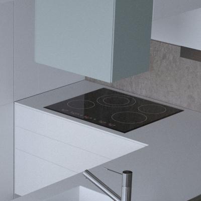 China Edna Classic Design Automatic Frameless PVC Board Cabinet Kitchen Cabinets PVC Design for sale