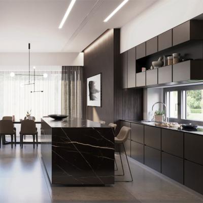 Cina Governo modulare di pietra di legno di lusso della dispensa della cucina degli armadi da cucina in vendita