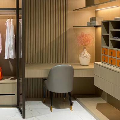 China Moderner Möbel-Kabinett-Kleiderschrank-Weg im Glasgarderoben-Schlafzimmer-Wandschrank zu verkaufen