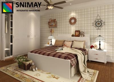 China Modern Wooden Beds With Bedside Table for sale