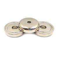 China Round Threaded Neodymium Magnets Nickel Coating Industrial Punching Processing for sale