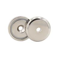 China Round Threaded Neodymium Magnets Nickel Coating Industrial Punching Processing for sale