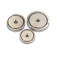 China Round Threaded Neodymium Magnets Nickel Coating Industrial Punching Processing for sale