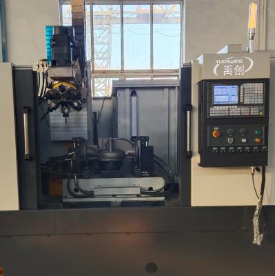 China 500mm Y-axis Travel Customized Vertical Bonnet Flange Drilling And Tapping Center With ≤0.015/3000 Position Accuracy for sale