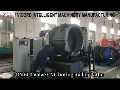 DN 600 Valves Pipe Fittings Boring Cnc Mill Turn Lathe Machine