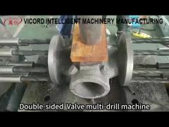 PLC Horizontal Two Spindle Multiple Drilling Machine For Valve Pipe Fittings