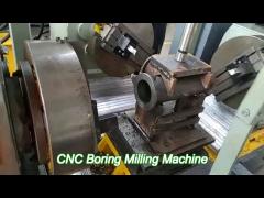 cast iron flange tee pipe fittings three-sided cnc boring and milling machine